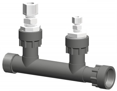 Hydroponics Water Sensors: PBX 1" Sensor Probe Manifolds